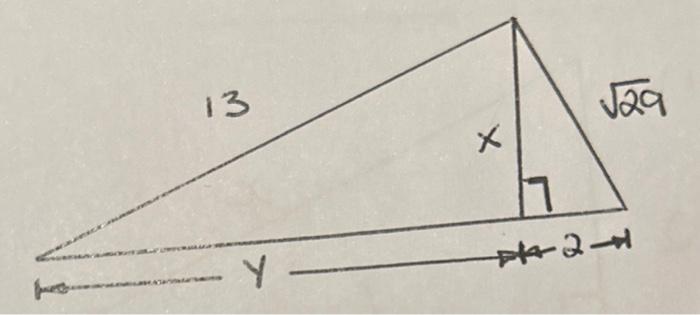 Solved Find the value of x and y in the diagram below | Chegg.com