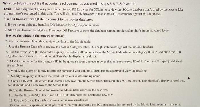 Solved What To Submit A Sql File That Contains Sql Commands 4030