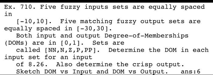 Solved Ex. 710. Five fuzzy inputs sets are equally spaced in | Chegg.com