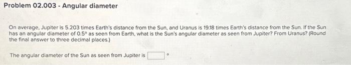 Solved uranus answer is right, which is 0.026. But, the | Chegg.com