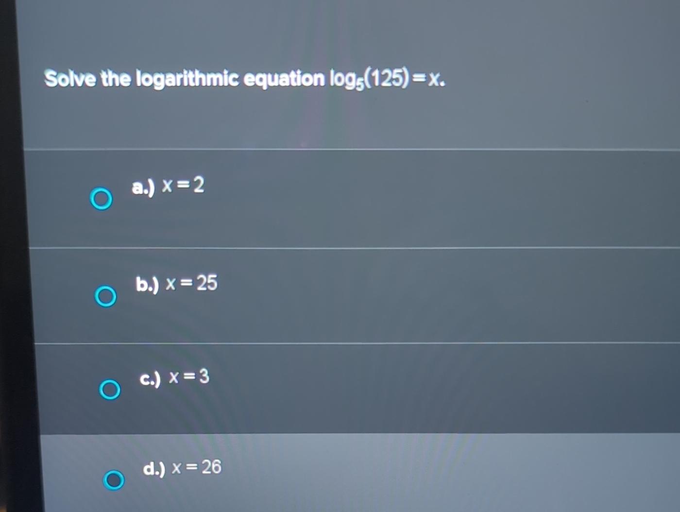Solved Solve the logarithmic equation | Chegg.com