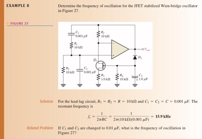 Solved EXAMPLE 8 Determine the frequency of oscillation for | Chegg.com