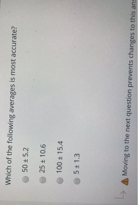 Solved Which of the following averages is most accurate? 50+ | Chegg.com