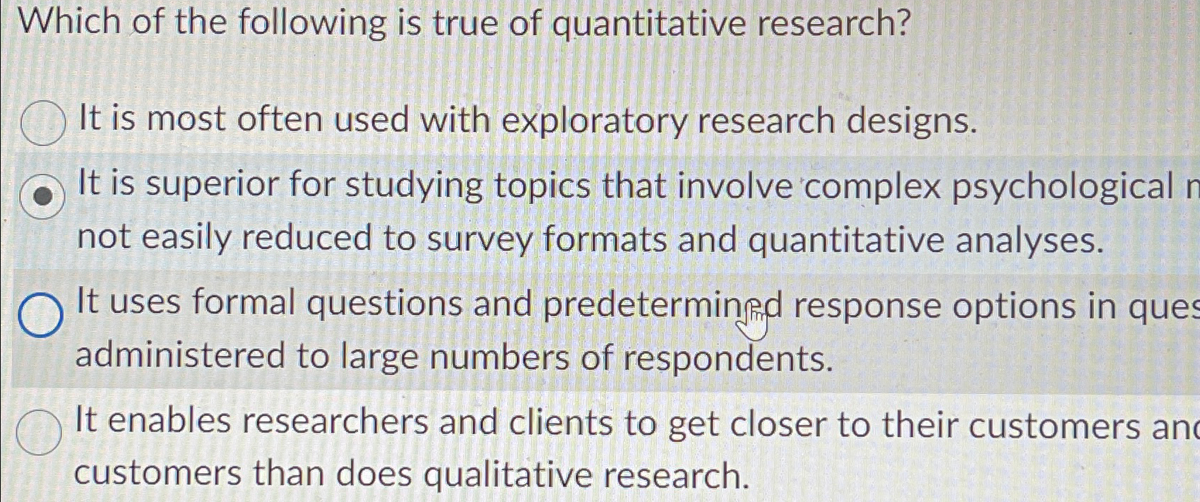 Solved Which of the following is true of quantitative | Chegg.com