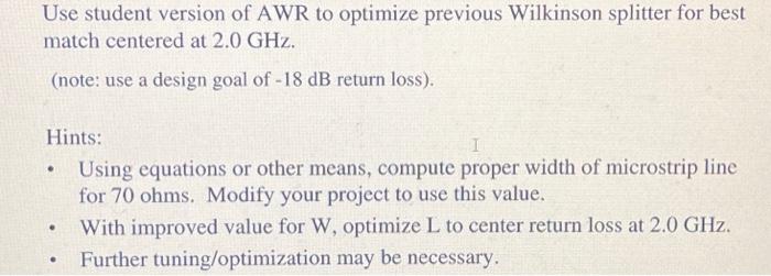 Use student version of AWR to optimize previous | Chegg.com