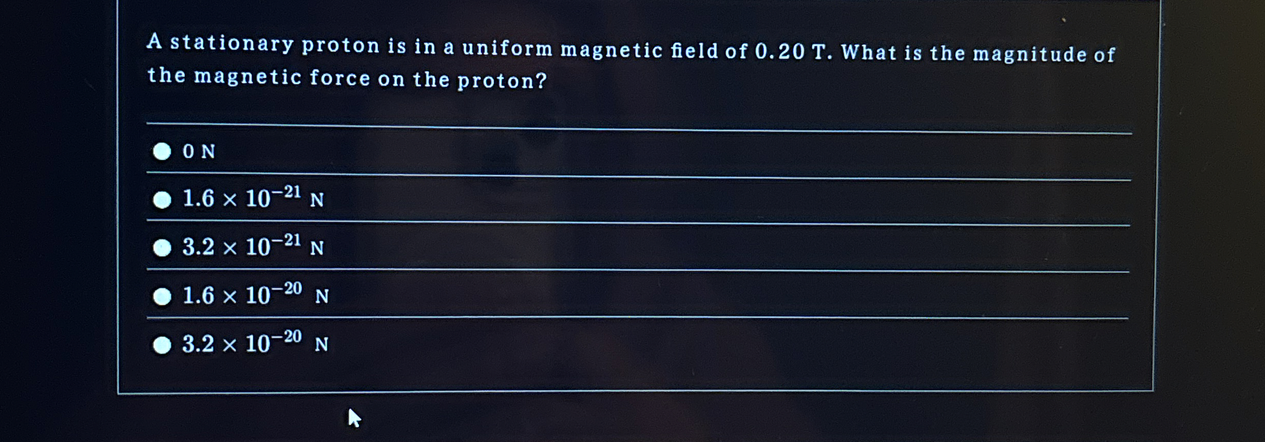 Solved A stationary proton is in a uniform magnetic field of | Chegg.com