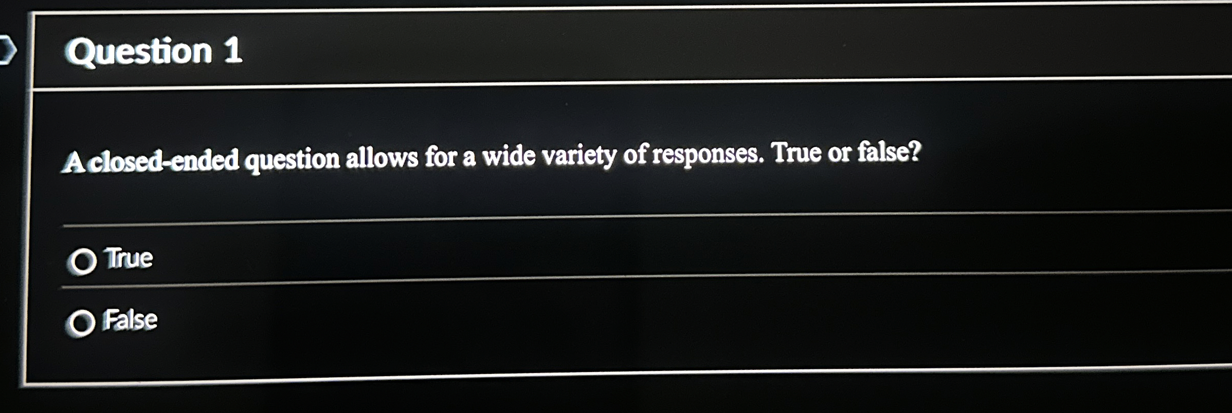 Solved Question 1A closed-ended question allows for a wide | Chegg.com