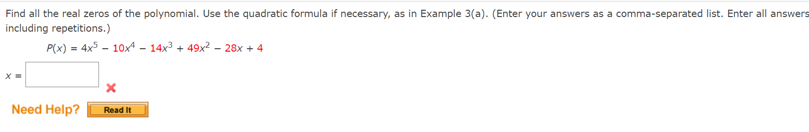 Solved Find all the real zeros of the polynomial. Use the | Chegg.com