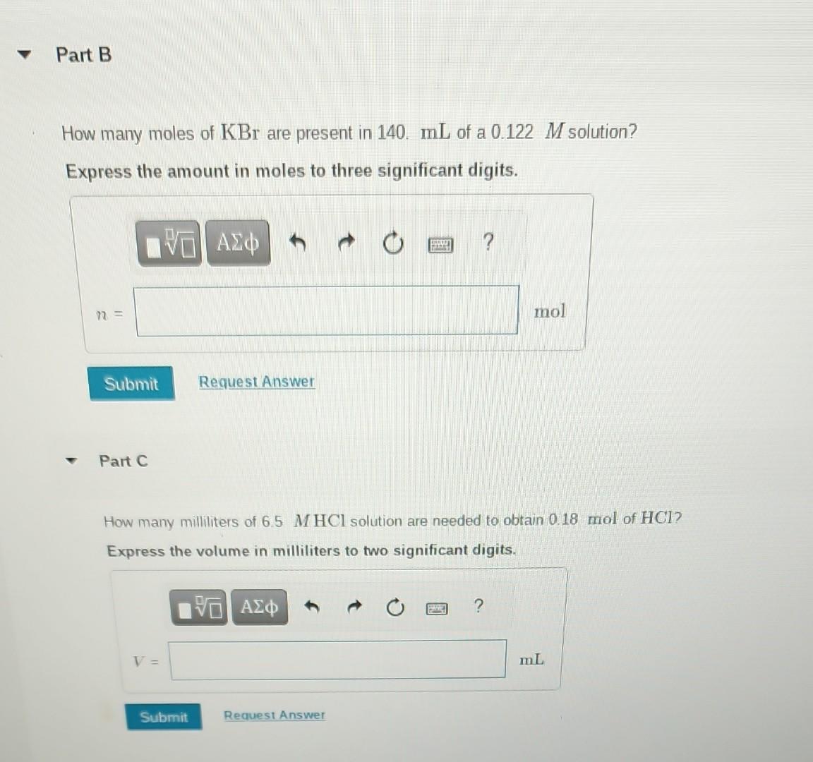 Solved Calculate the molarity of a solution prepared by | Chegg.com