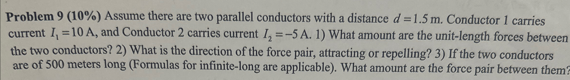 Solved Problem 9(10%) ﻿Assume there are two parallel | Chegg.com