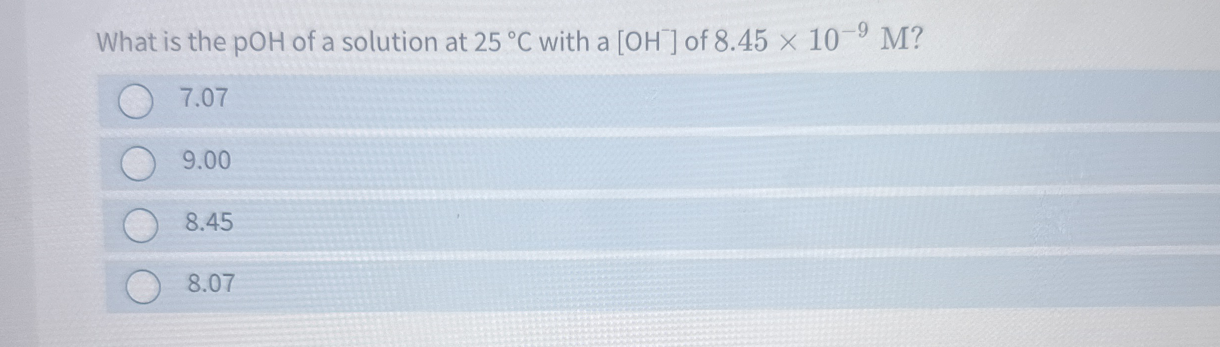 High Quality SOLUTION What is the POH of a solution at 25°C ﻿with a OH-of | Chegg.com