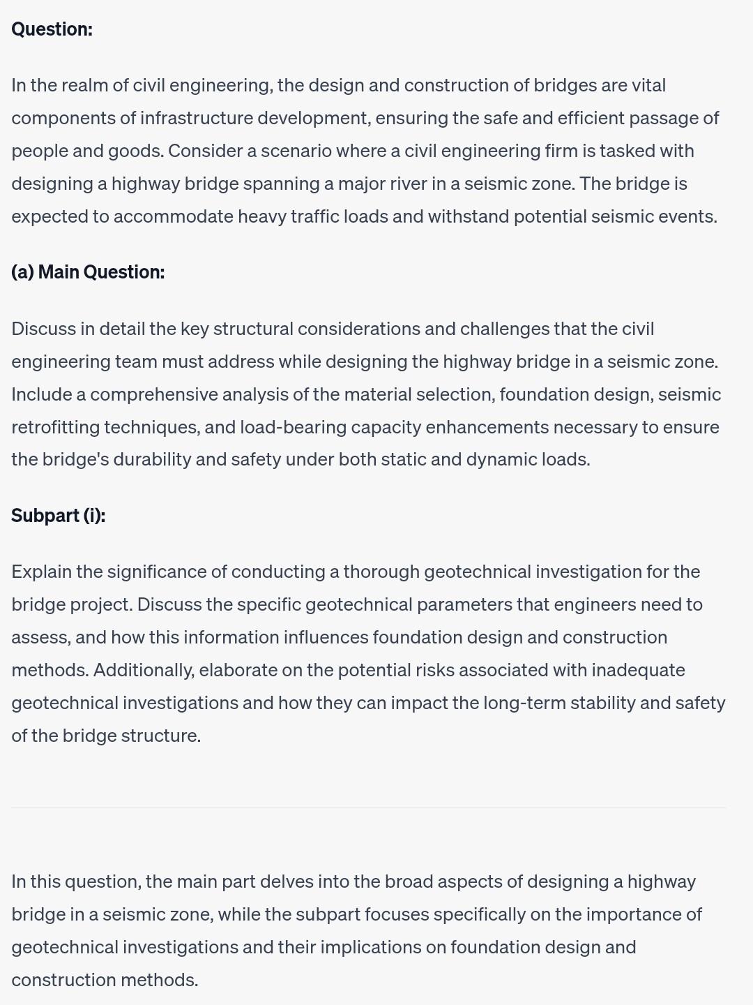 Solved Question: In the realm of civil engineering, the | Chegg.com