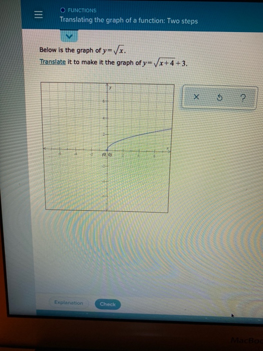 Solved III O FUNCTIONS Translating the graph of a function: | Chegg.com