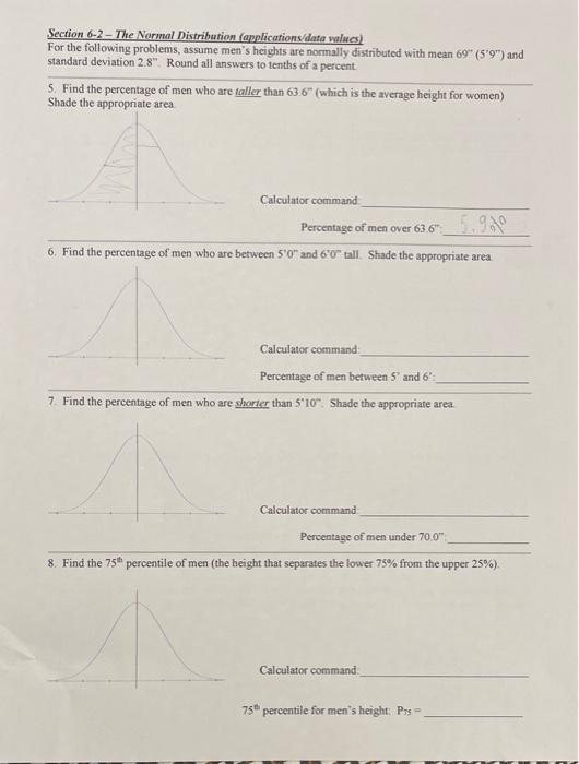 Solved Section 6-2 - The Narmal Distribution | Chegg.com