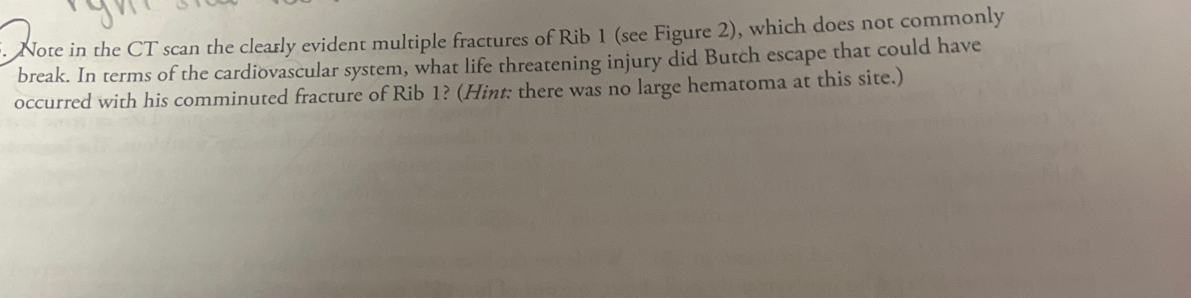 Solved Note in the CT scan the clearly evident multiple | Chegg.com
