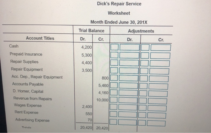 Solved 1. 2. Complete a work Prepare an income for Do's | Chegg.com