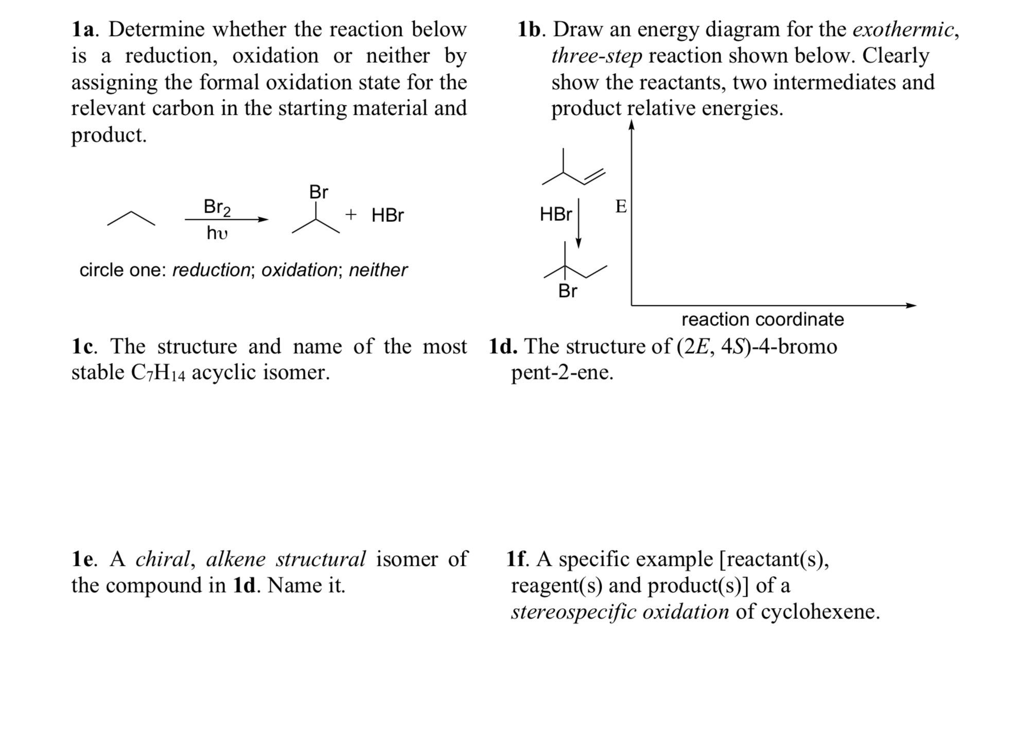 Solved 1a. ﻿Determine whether the reaction below is a | Chegg.com