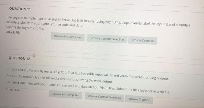 Solved QUESTION 11 Use Logisim to implement a Parallel | Chegg.com