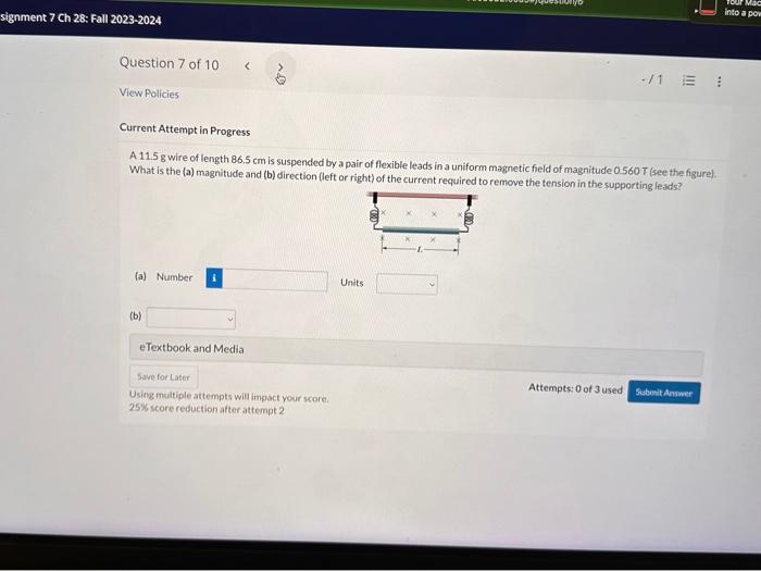 Solved signment 7 Ch 28: Fall 2023-2024 Question 7 of 10 | Chegg.com