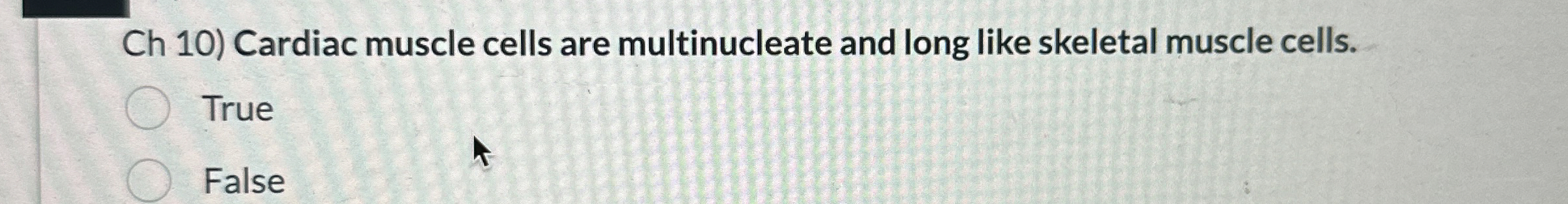 Solved Cardiac muscle cells are multinucleate and long like | Chegg.com