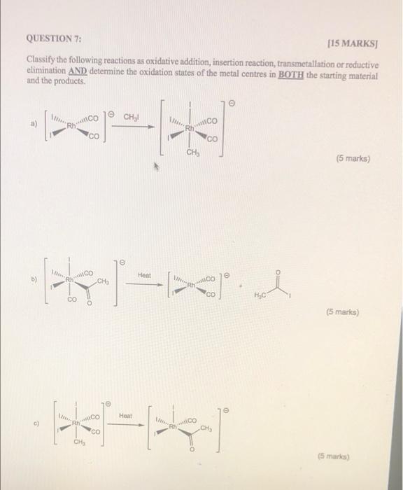 Solved QUESTION 7: [15 MARKS] Classify the following | Chegg.com