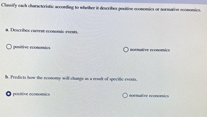 Solved Classify each characteristic according to whether it | Chegg.com