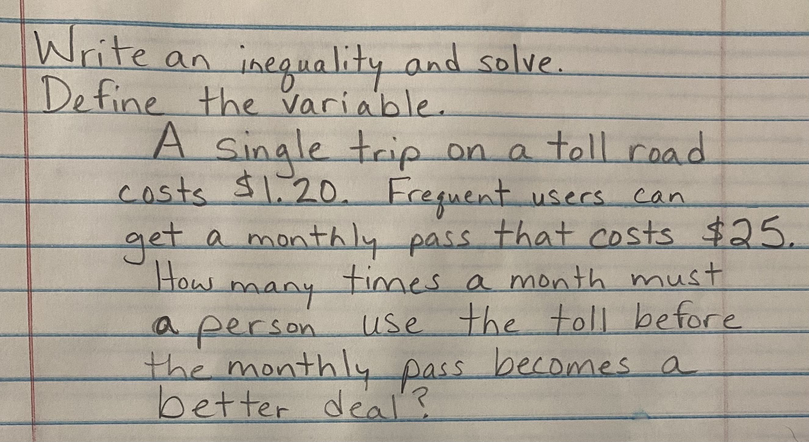 Solved Write an inequality and solve. Define the variable.A | Chegg.com