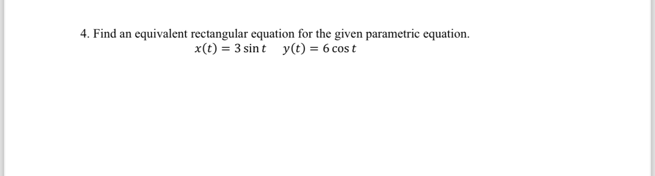 Solved Find an equivalent rectangular equation for the given | Chegg.com