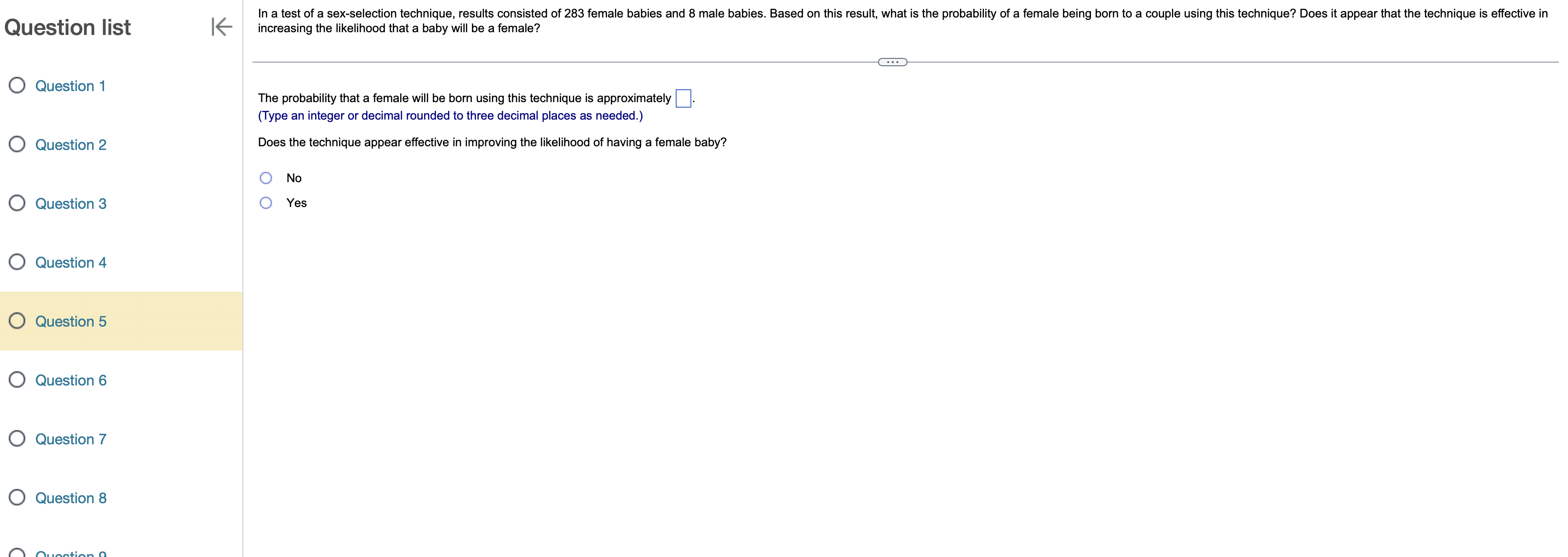 Solved increasing the likelihood that a baby will be a | Chegg.com