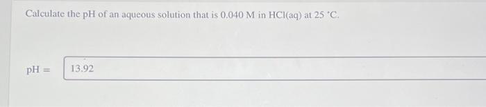 Solved Calculate the pH of an aqueous solution that is 0.040 | Chegg.com