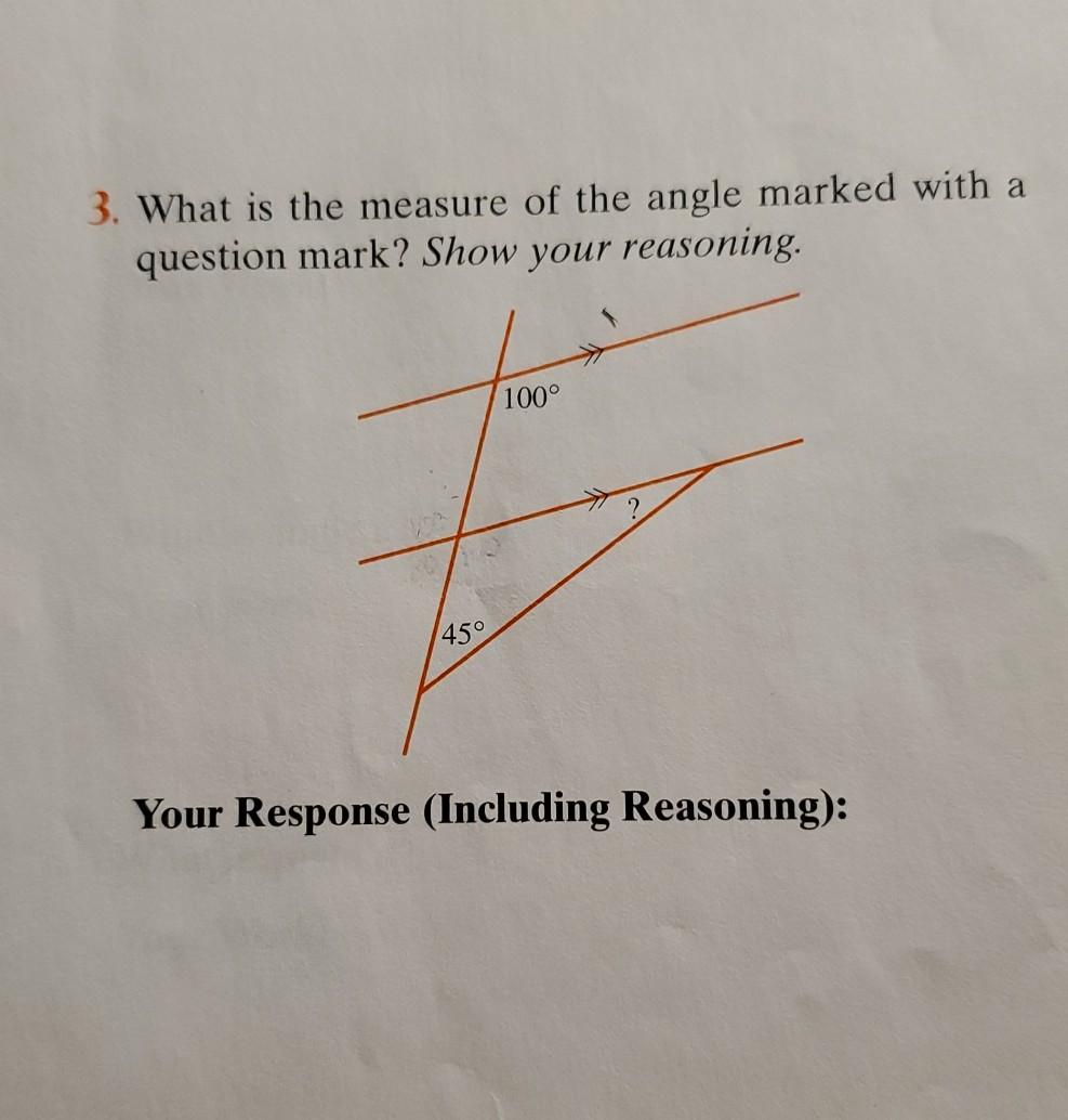 Solved 3. What is the measure of the angle marked with a | Chegg.com