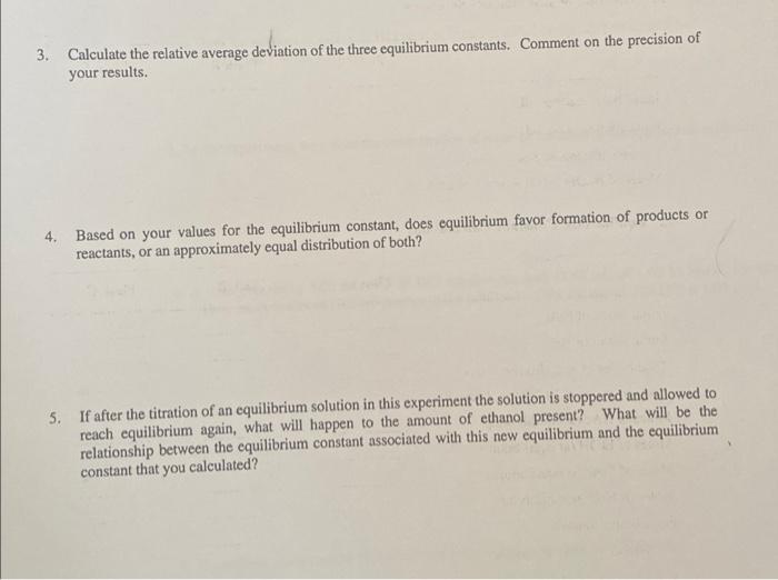 Solved 3. Calculate the relative average deviation of the | Chegg.com