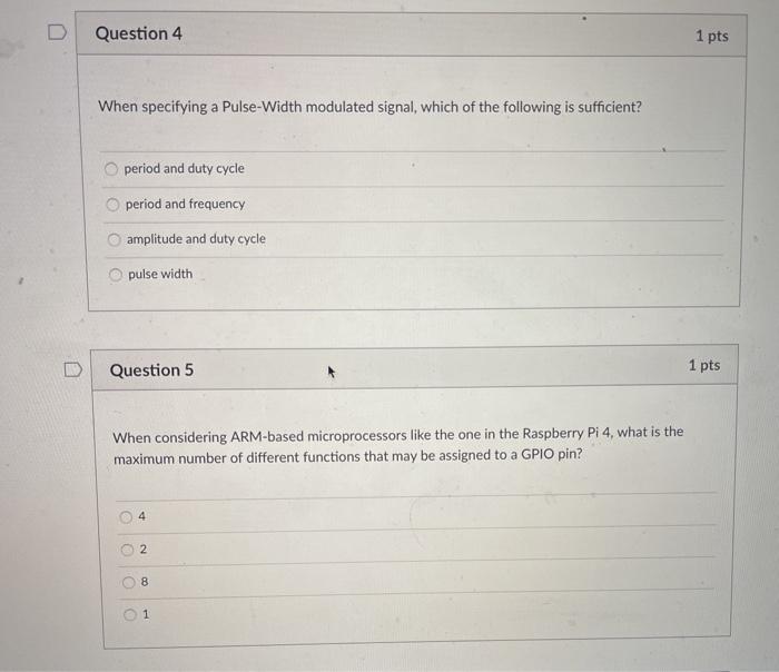 Solved Question 4 1 pts When specifying a Pulse-Width | Chegg.com
