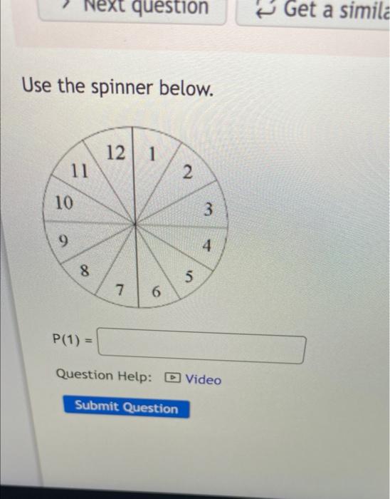 Solved Use the spinner below. | Chegg.com