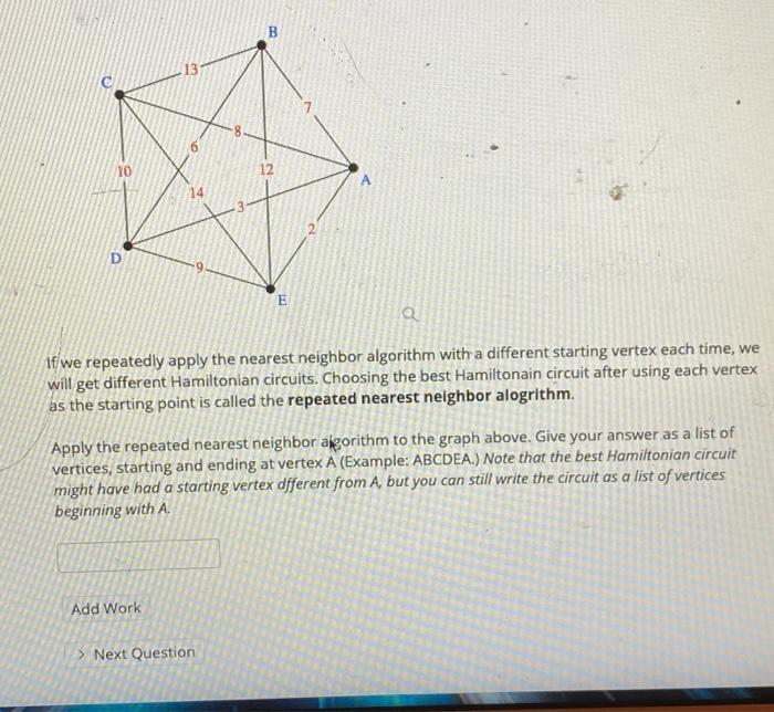 Solved 13 C 10 12 2 D E Q If we repeatedly apply the nearest | Chegg.com