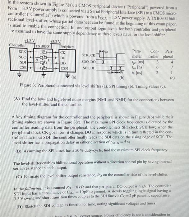 In the system shown in Figure 3(a), a CMOS peripheral | Chegg.com