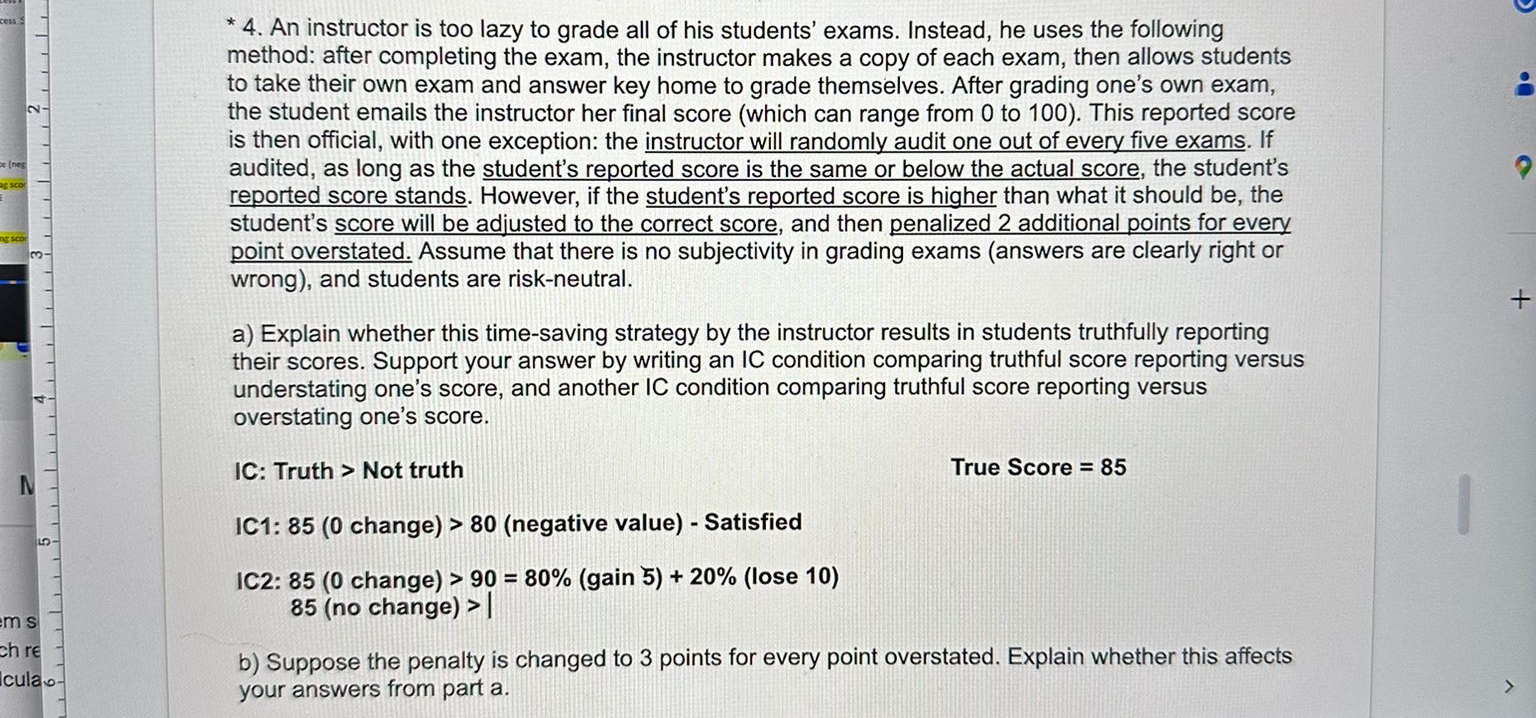 Solved An instructor is too lazy to grade all of his | Chegg.com