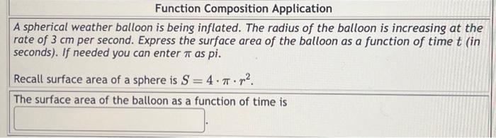 Solved A spherical weather balloon is being inflated. The | Chegg.com