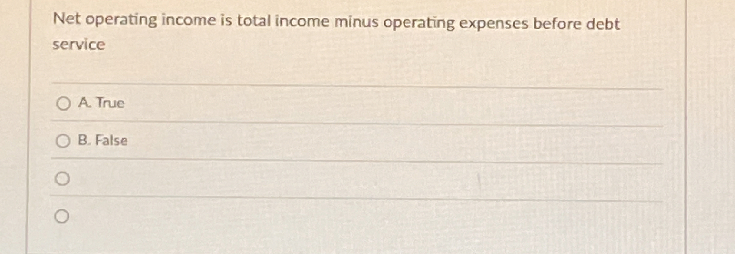 Solved Net operating income is total income minus operating | Chegg.com