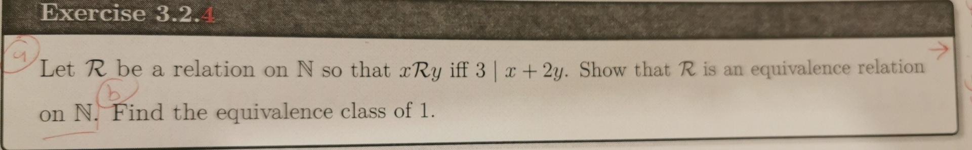 Solved Let R be a relation on N so that xRy iff 3∣x+2y. Show | Chegg.com