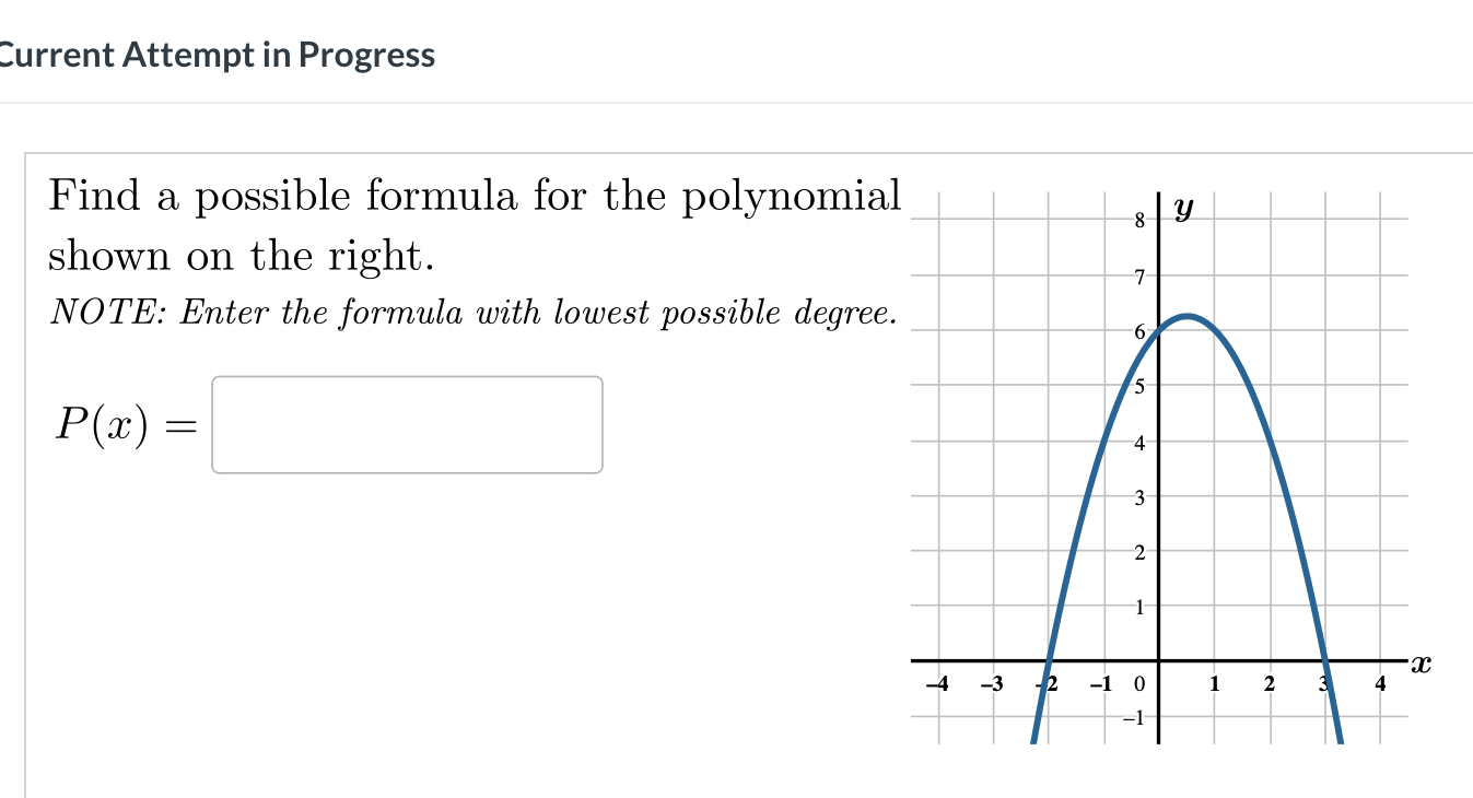 Solved Current Attempt in ProgressFind a possible formula | Chegg.com Solved Current Attempt in ProgressFind a possible formula | Chegg.com