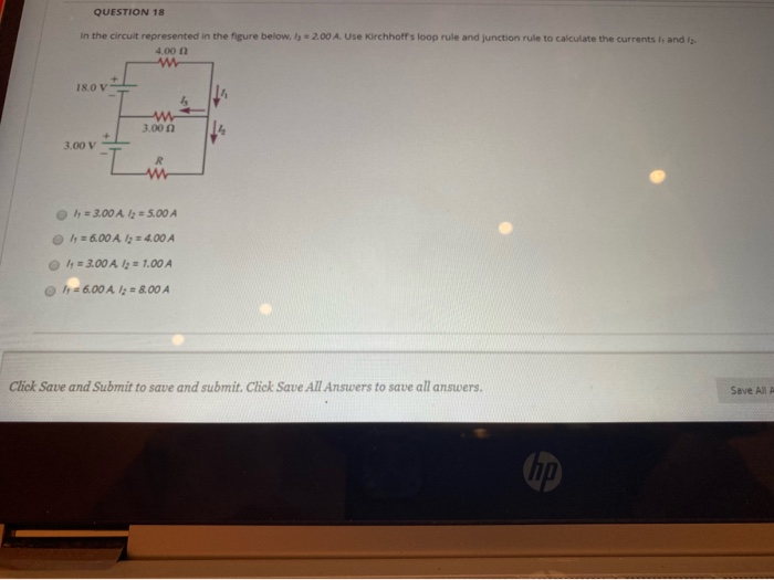 Solved QUESTION 18 In the circuit represented in the figure | Chegg.com