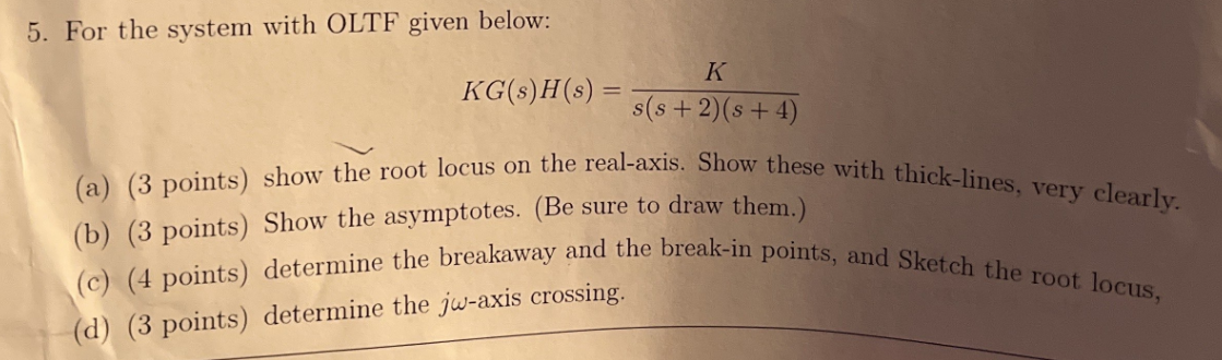 Solved Given the linear second order systemFor the system | Chegg.com
