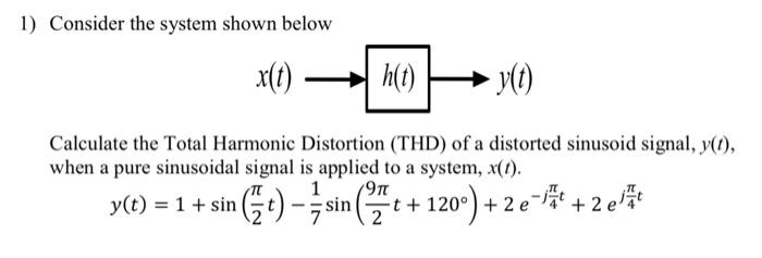 Solved 1) Consider the system shown below Calculate the | Chegg.com