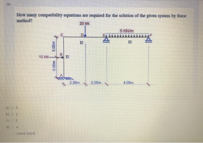 Solved 20- How many compatibility equations are required for | Chegg.com