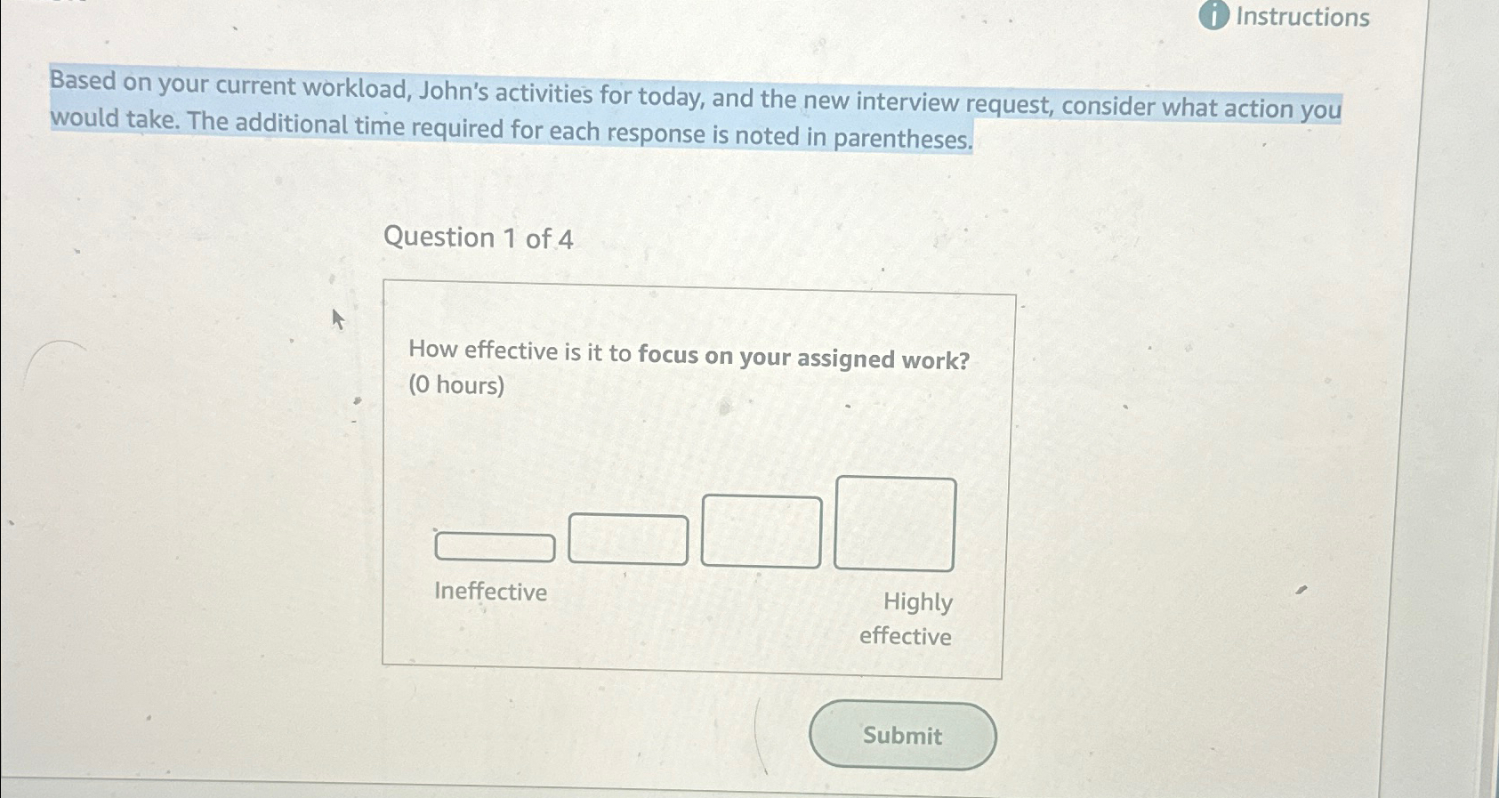 Solved InstructionsBased on your current workload, John's | Chegg.com
