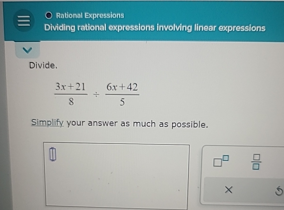 Solved Rational ExpressionsDividing rational expressions | Chegg.com