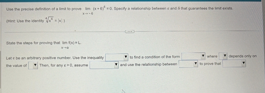 Solved Use the precise definition of a limit to prove | Chegg.com