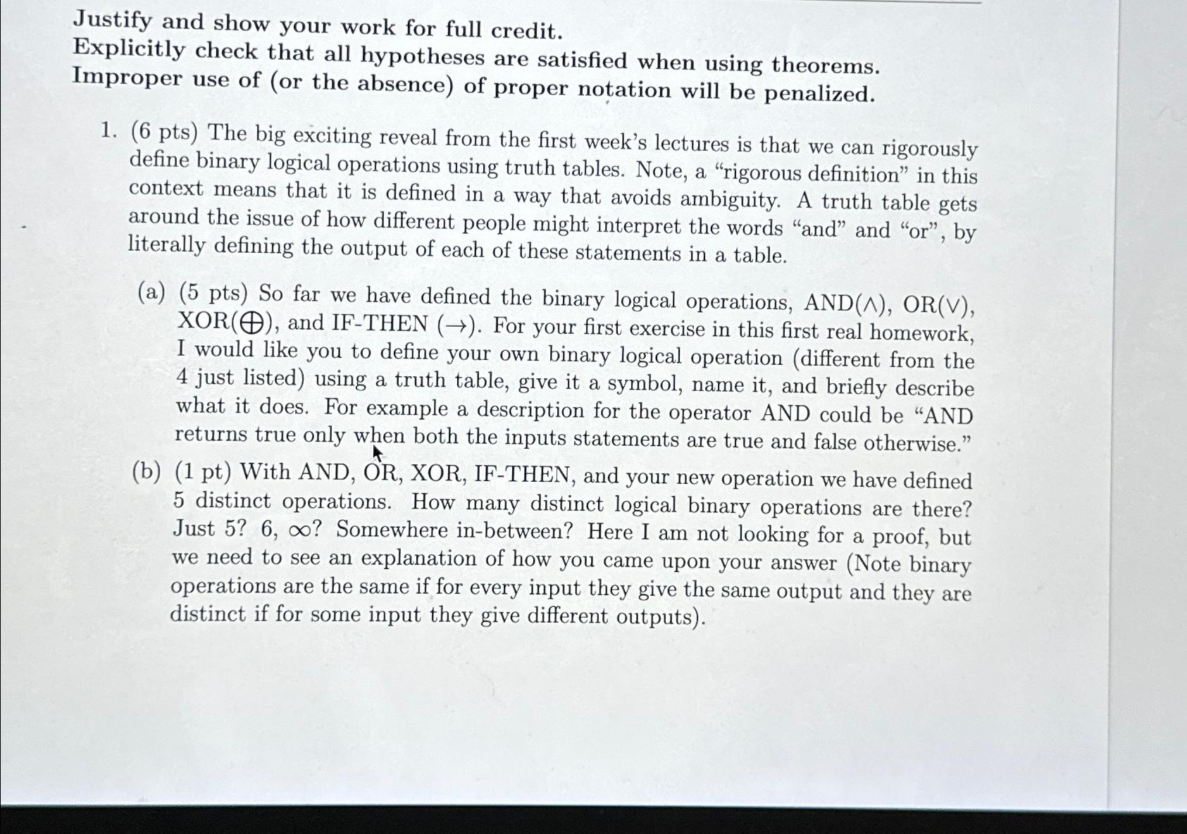 Solved Justify and show your work for full credit.Explicitly | Chegg.com