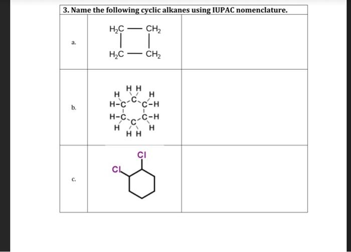 Solved 2. Name the following Alkenes \& Alkynes using IUPAC | Chegg.com